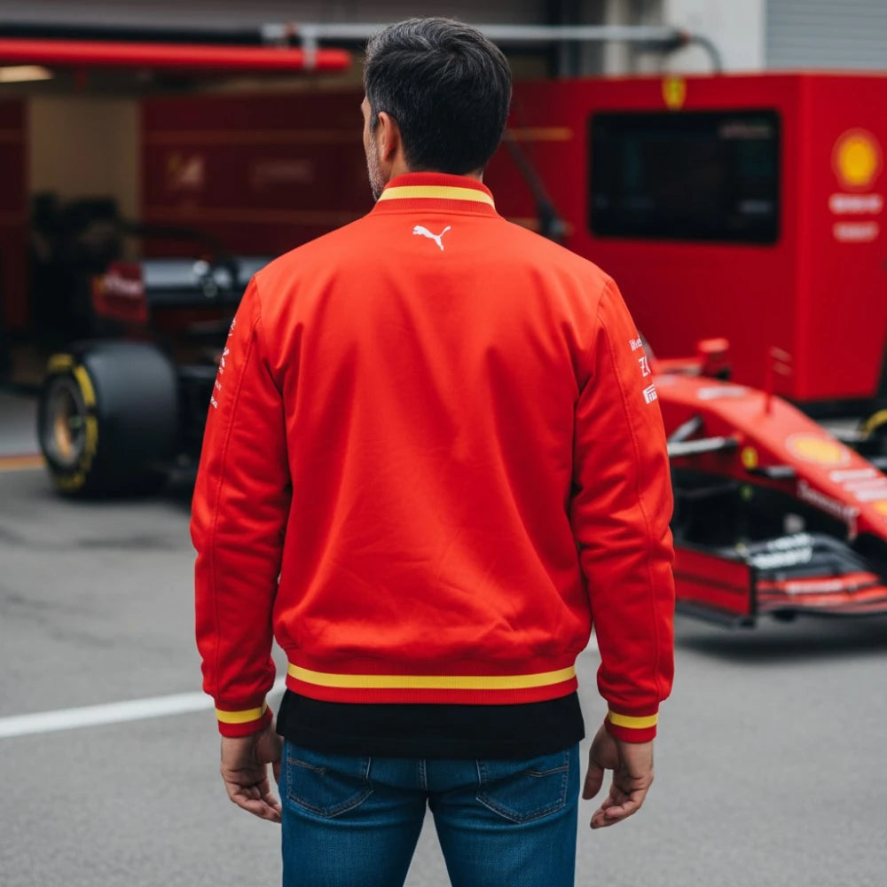 PUMA Scuderia Ferrari Team Varsity Jacket Red/Yellow 763606_01 – Trade ...